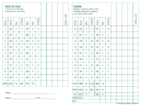 Scorecard - Hooper Golf Course